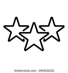 Three Stars Icon Outline Three Stars Stock Vector (Royalty Free ...