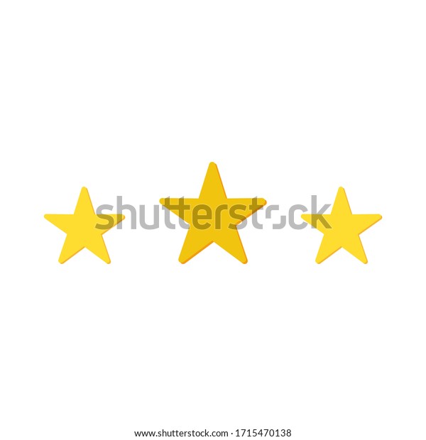 Three Stars Vector Flat Illustration On Stock Vector (Royalty Free ...