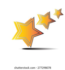 Three Stars On White Background Stock Vector (Royalty Free) 1258952908 ...