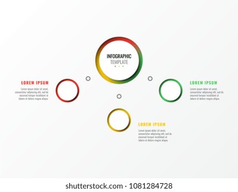 Three Steps Design Layout Infographic Template: vector de stock (libre ...