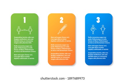 Three Steps Disease Prevention Procedure Stock Vector (Royalty Free ...