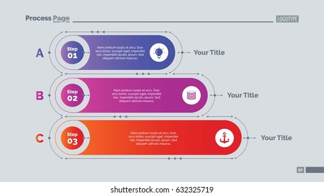 Three Steps Infographic Slide List Template Stock Vector (Royalty Free ...