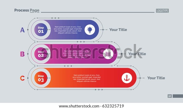 Three Steps Infographic Slide List Template Stock Vector (Royalty Free ...