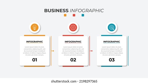 Three Steps Infographics Banner Design Template Stock Vector (Royalty ...