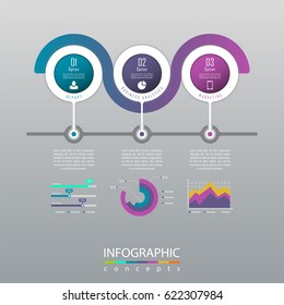 Three Steps Timeline Infographics Can Be Stock Vector (Royalty Free ...