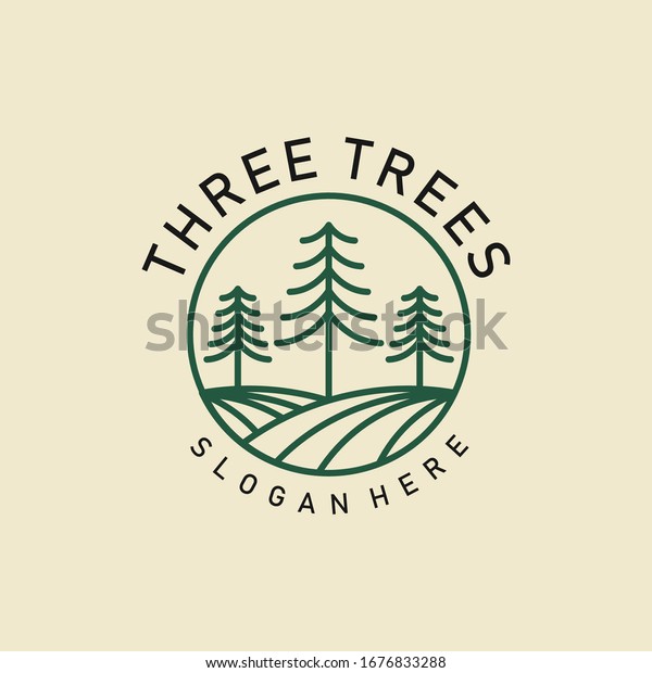 Three Trees Landscaping Logo Design Premium Stock Vector (Royalty Free ...
