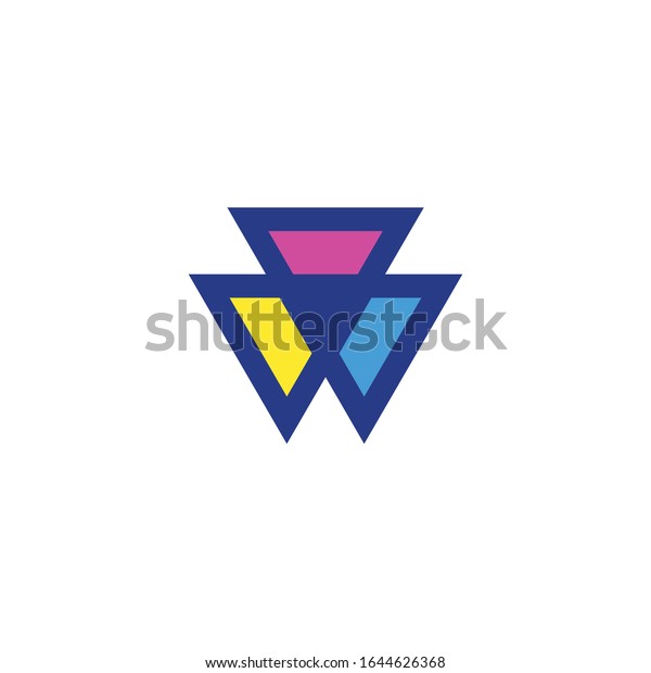 Three Triangle Logo Design Vector Simple Stock Vector (Royalty Free ...