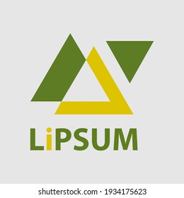 Three Triangles Logo Template Vector Stock Vector (Royalty Free ...