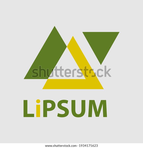 Three Triangles Logo Template Vector Stock Vector (Royalty Free ...