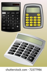 Three Types Calculators Stock Vector (Royalty Free) 72377986 | Shutterstock