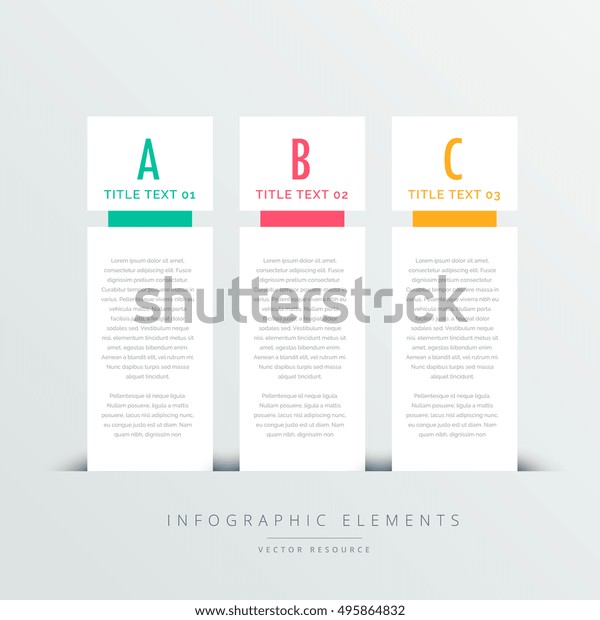 Three Vertical Banners Infographic Design Template Stock Vector ...
