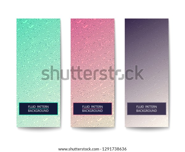 Three Vertical Templates Design Complicated Pattern Stock Vector ...