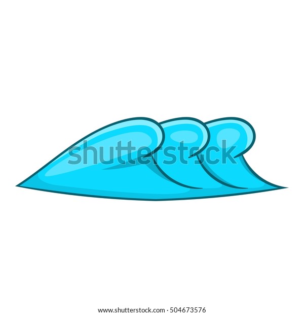 Three Waves Icon Cartoon Illustration Three: vector de stock (libre de ...