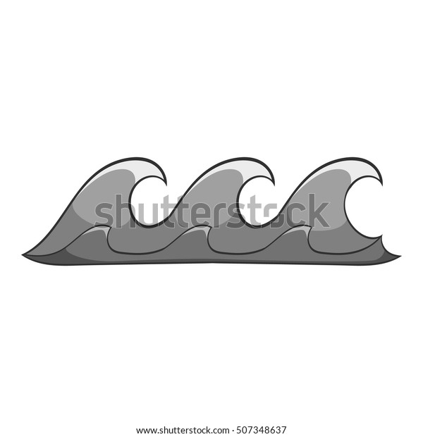 Three Waves Icon Cartoon Illustration Three: เวกเตอร์สต็อก (ปลอดค่า ...