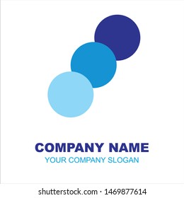 Threecircle Logo Design Blue Gradation Creative Stock Vector (Royalty ...
