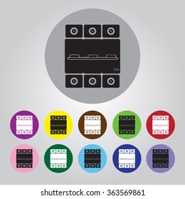 Threephase Machine Ten Amps Icon Stock Vector (Royalty Free) 363569861 ...