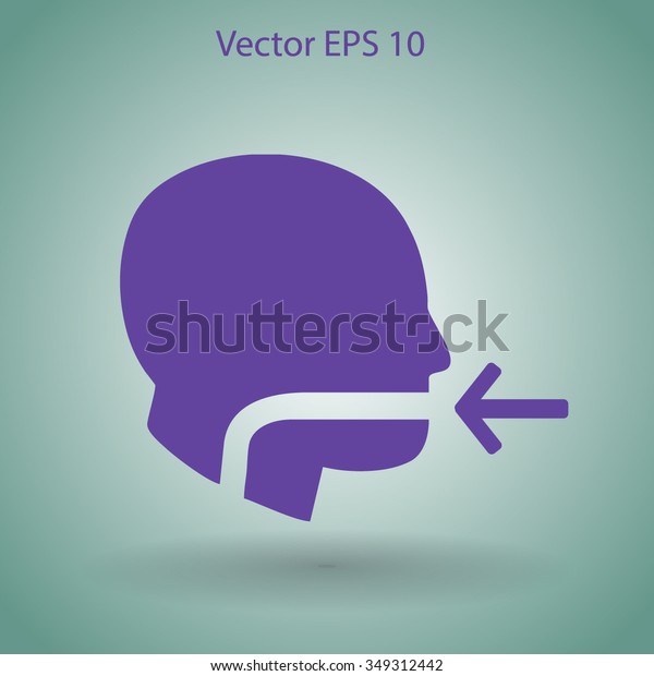 Throat Symbol Vector Illustration Stock Vector (Royalty Free) 349312442 ...