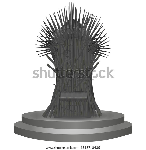 Throne Swords On White Background Vector Stock Vector (Royalty Free ...