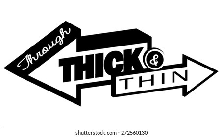 Through Thick Thin Concept Stock Vector (Royalty Free) 272560130 ...