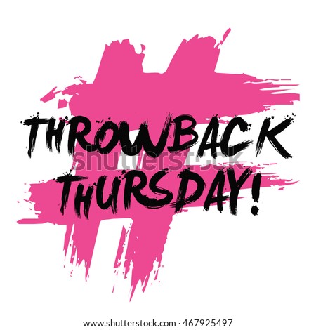 Throwback Thursday Brush Lettering Vector Illustration Stock Vector ...