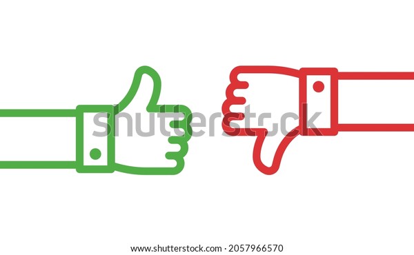 Thumb Thumb Down Icon Disagree Symbol Stock Vector (Royalty Free ...