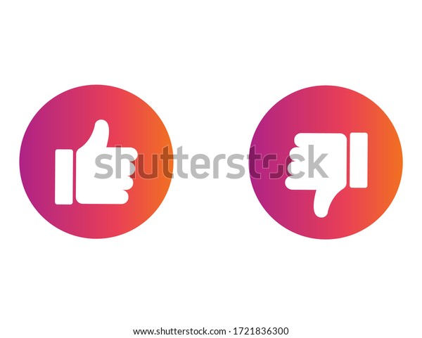 Thumb Down Icon Ok Bad Sign Stock Vector (Royalty Free) 1721836300