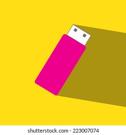 Thumb Drive Flat Icon Vector Illustration Stock Vector (Royalty Free ...