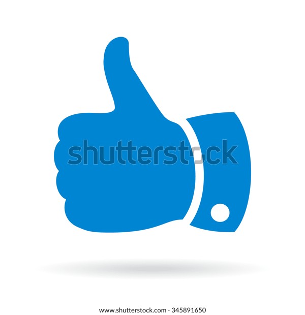 Thumb up finger sign vector illustration isolated on white background