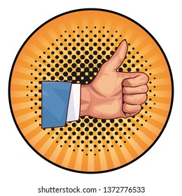 Thumb Hand Round Icon Stock Vector (Royalty Free) 1372776533 | Shutterstock