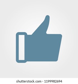Hand Thumb Like Icon White Flat: เวกเตอร์สต็อก (ปลอดค่าลิขสิทธิ์ ...