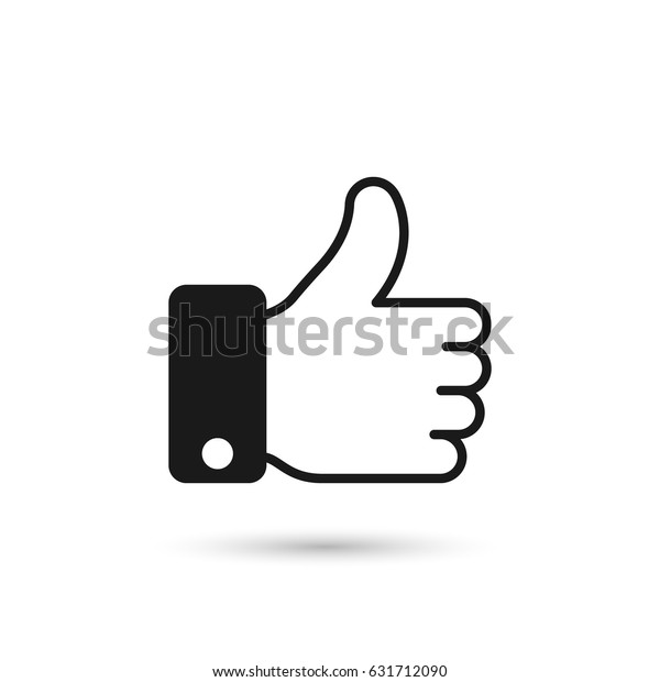 Thumb Icon Isolated On White Background Stock Vector (Royalty Free ...