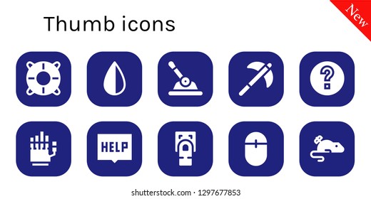 Thumb Icon Set 10 Filled Thumb Stock Vector (Royalty Free) 1297677853 ...