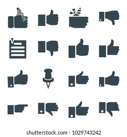 Thumb Icons Set 16 Editable Filled Stock Vector (Royalty Free) 1029743242