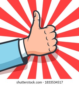 Thumb Like Sign Super Hand Gesture Stock Vector (Royalty Free ...