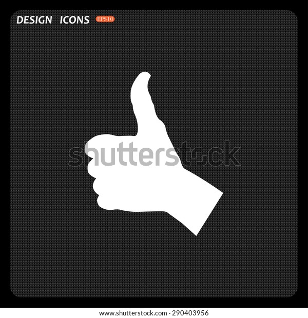 Thumb Positive Symbol Icon Vector Flat Stock Vector (Royalty Free ...