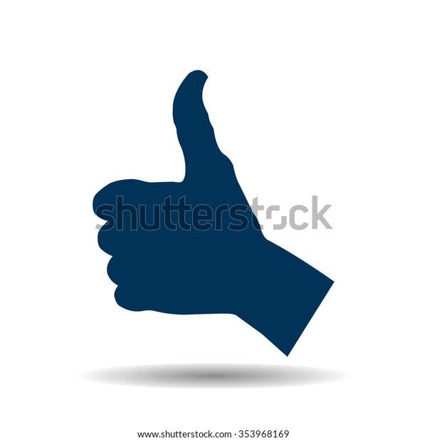 Thumb Positive Symbol Icon Vector Flat Stock Vector (Royalty Free ...
