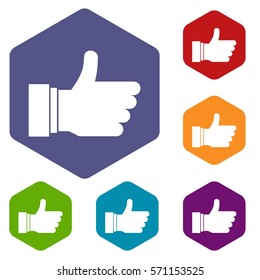 Thumb Sign Simple Style Isolated On Stock Vector (Royalty Free ...