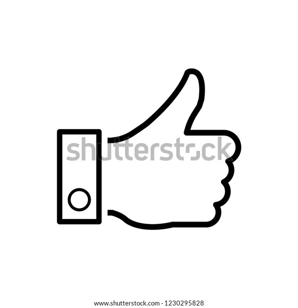 Thumb Signage Icon Vector Stock Vector (Royalty Free) 1230295828