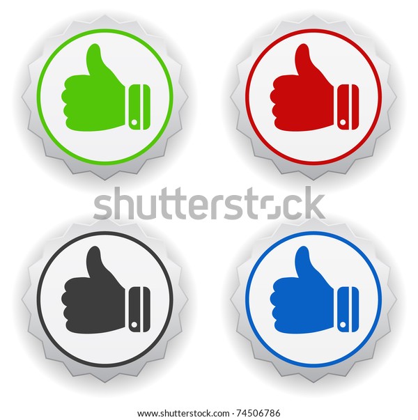 Thumb Stickers Stock Vector (Royalty Free) 74506786 | Shutterstock