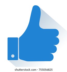 Thumb Blue Icon Shadow Vector Illustration Stock Vector (Royalty Free ...