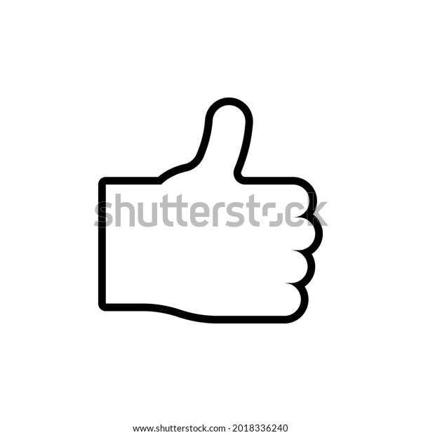 Thumb Like Icon Line Style Stock Vector (Royalty Free) 2018336240 ...