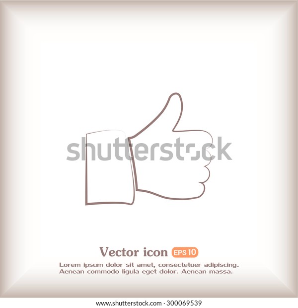 Thumb Vector Sign Okay Stock Vector (Royalty Free) 300069539 | Shutterstock