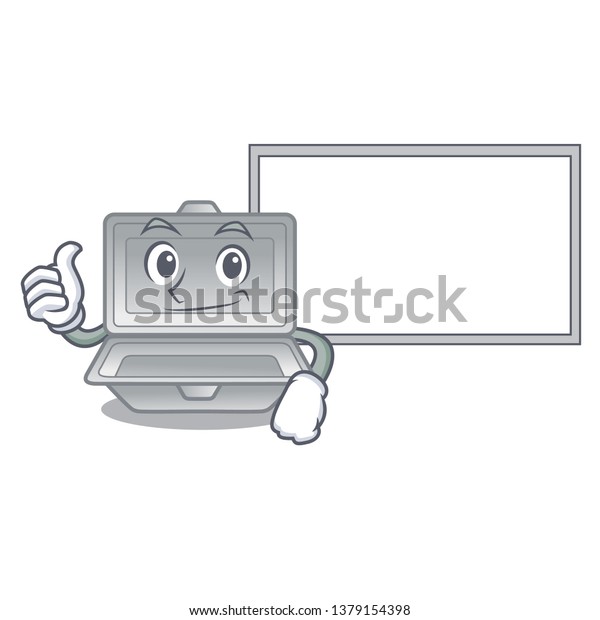 Thumbs Board Open Styrofoam Cartoon Shape Stock Vector (Royalty Free ...