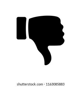 Black Dislike Icon Thumbs Down Dislike Stock Vector (Royalty Free ...