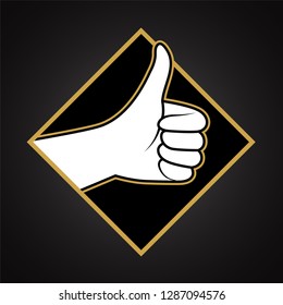 Thumbs Hand Sign Stock Vector (Royalty Free) 1287094576 | Shutterstock