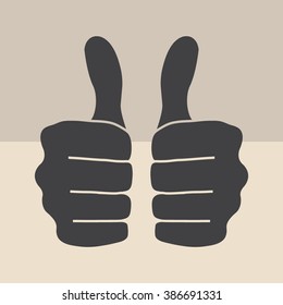 Gray Thumbs Icon Stock Vector (Royalty Free) 272469224