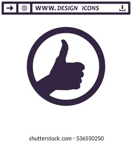 Thumbs Icon Vector Flat Design Style: vector de stock (libre de ...