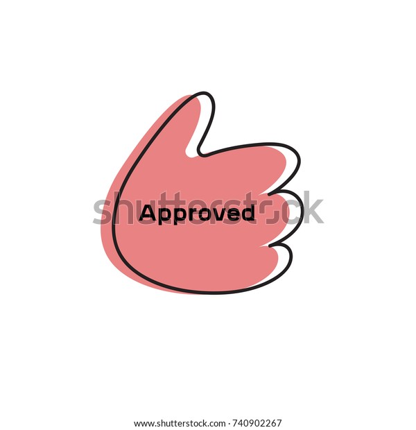 Thumbs Icon Approved Cartoon Thumbs Stock Stock Vector (Royalty Free ...