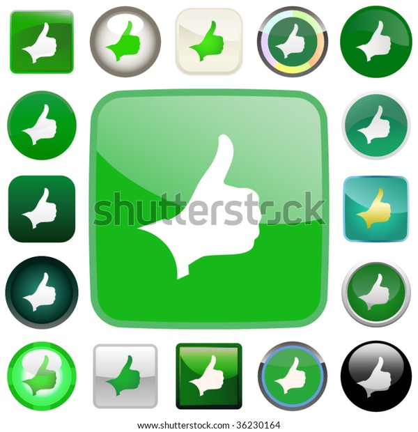 Thumbs Set Design Icons Stock Vector (Royalty Free) 36230164 | Shutterstock