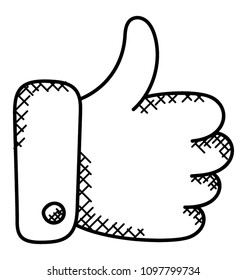 Thumbs Universal Sign Language Appreciation Stock Vector (Royalty Free ...